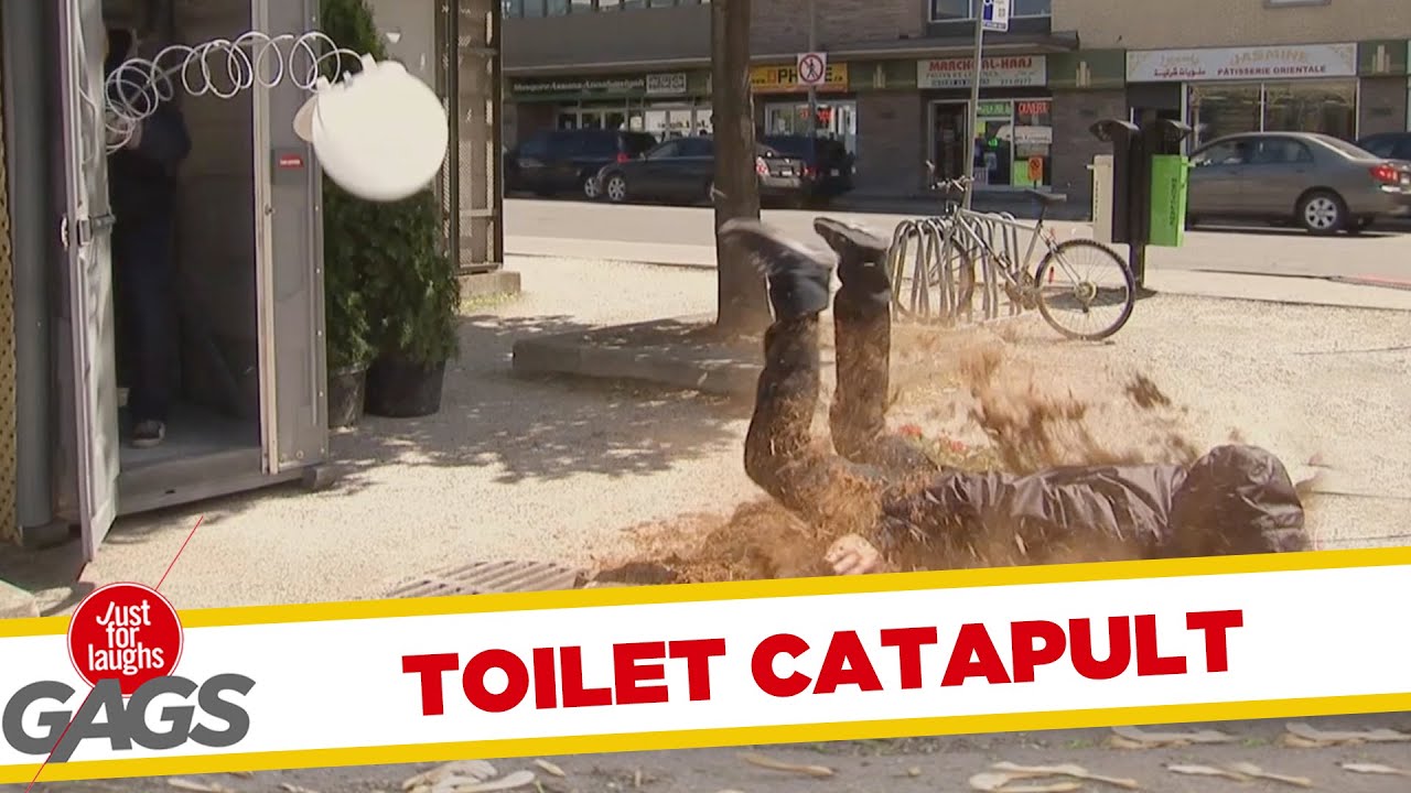Toilet Seat Catapults Blind Man - YouTube