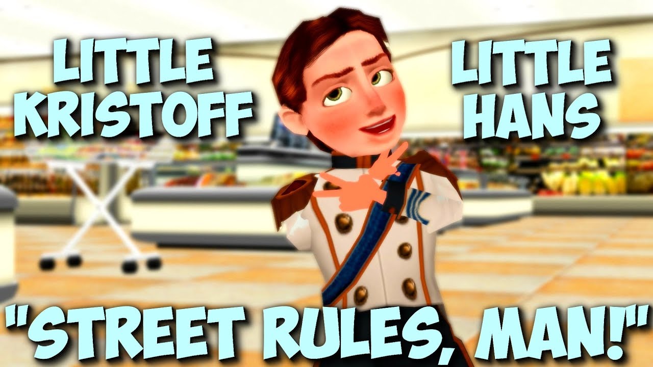 MMD Frozen "Street Rules, Man!" Little Kristoff and Hans young funny ...