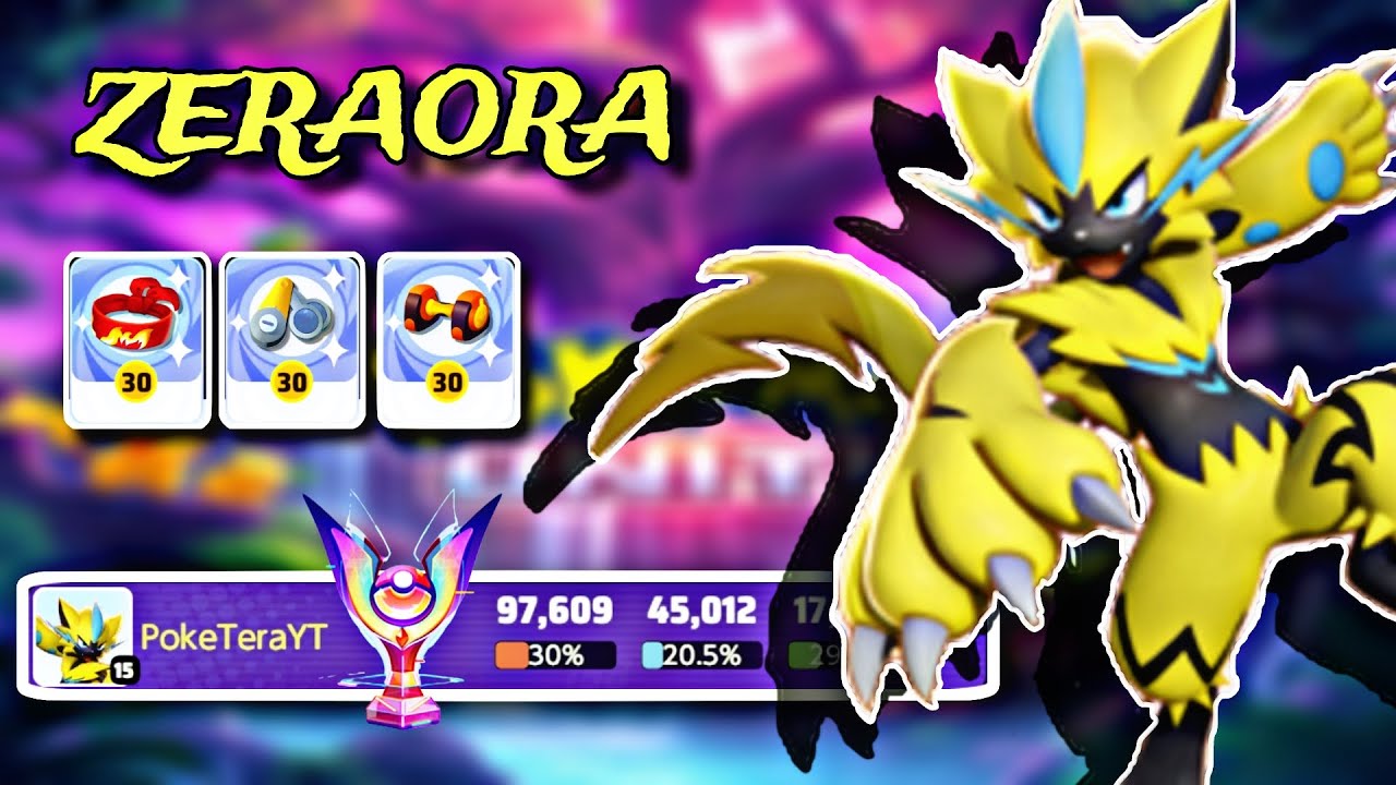 ZERAORA!! 97+k Damege Can Still Better Pokemon || Pokémon Unite ...