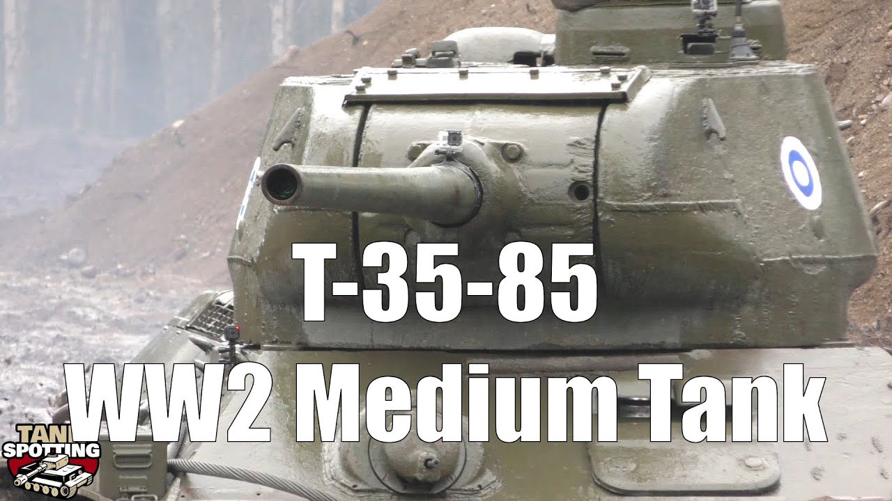 Soviet/Finnish T-35-85 Medium Tank WW2 Combat Show at Panssarimuseo ...