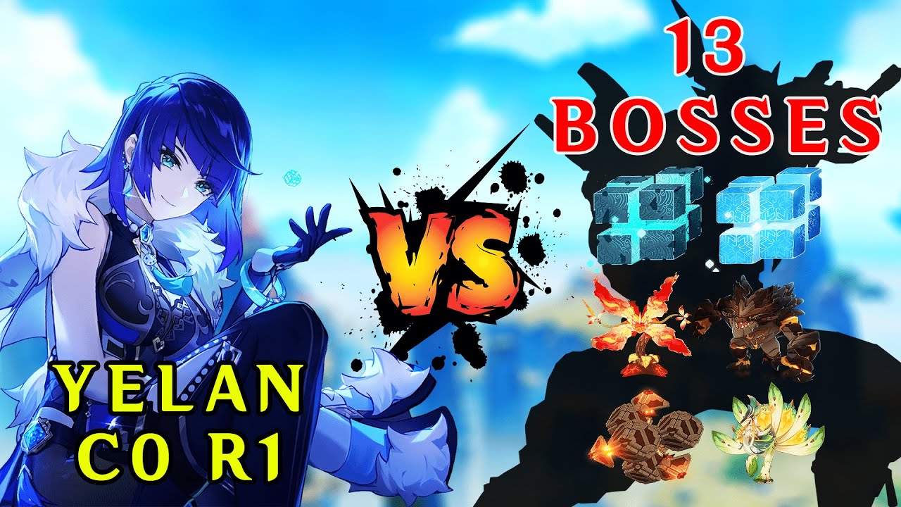 C0 R1 Yelan VS 13 World Bosses + Masanori | Genshin Impact - YouTube