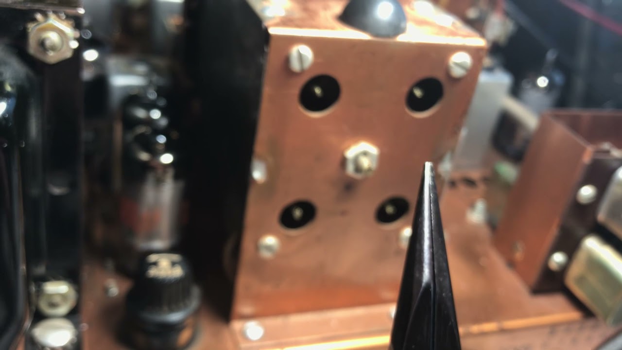 Drake R4B adjust the passband slugs for highest minus voltage when ...