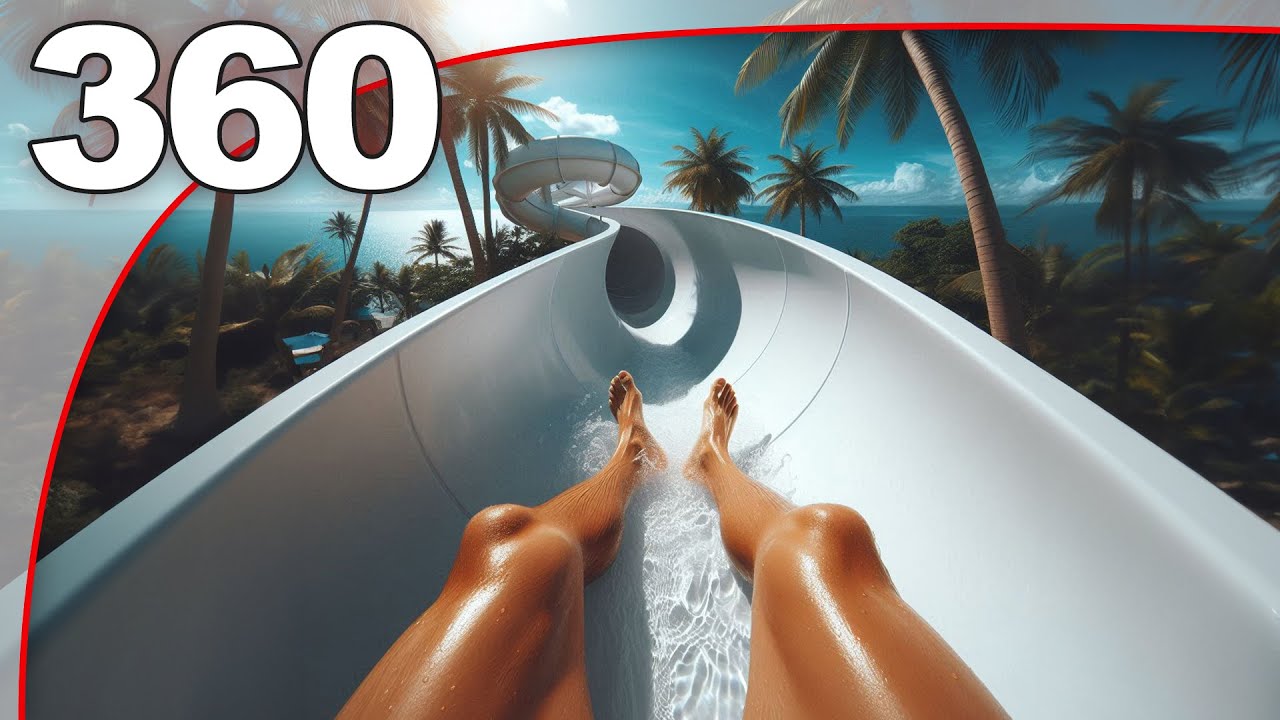 Water Slide in Pattaya 360 VR Experience in Thailand (Part2) - YouTube