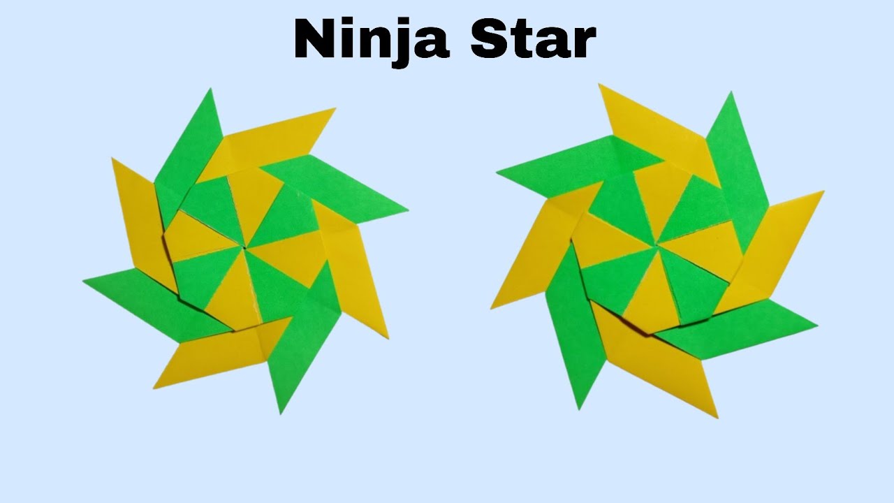 How to make a paper Ninja star | How to make transforming Ninja star ...