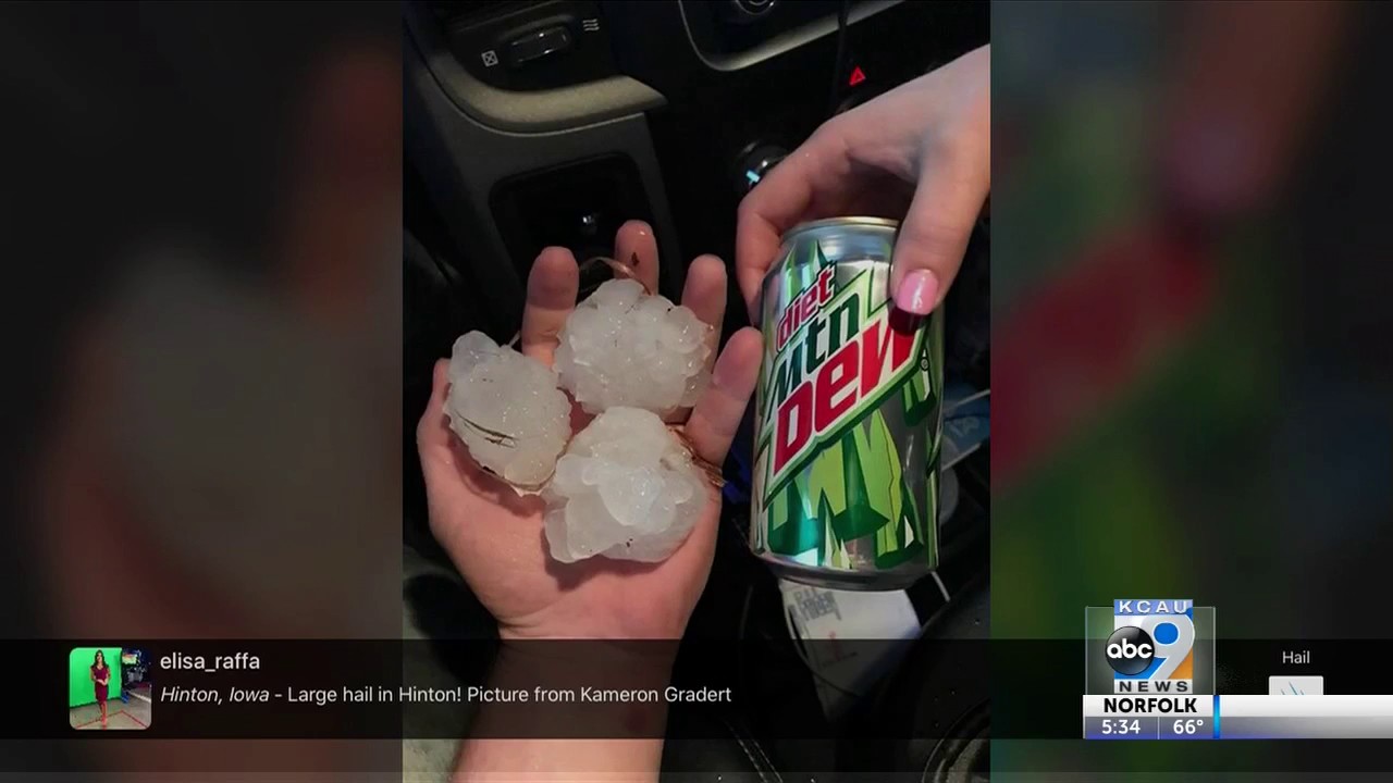 Elisa Raffa - KCAU-TV ABC9 Weather - Hinton Storm Damage 4/16/17 - YouTube