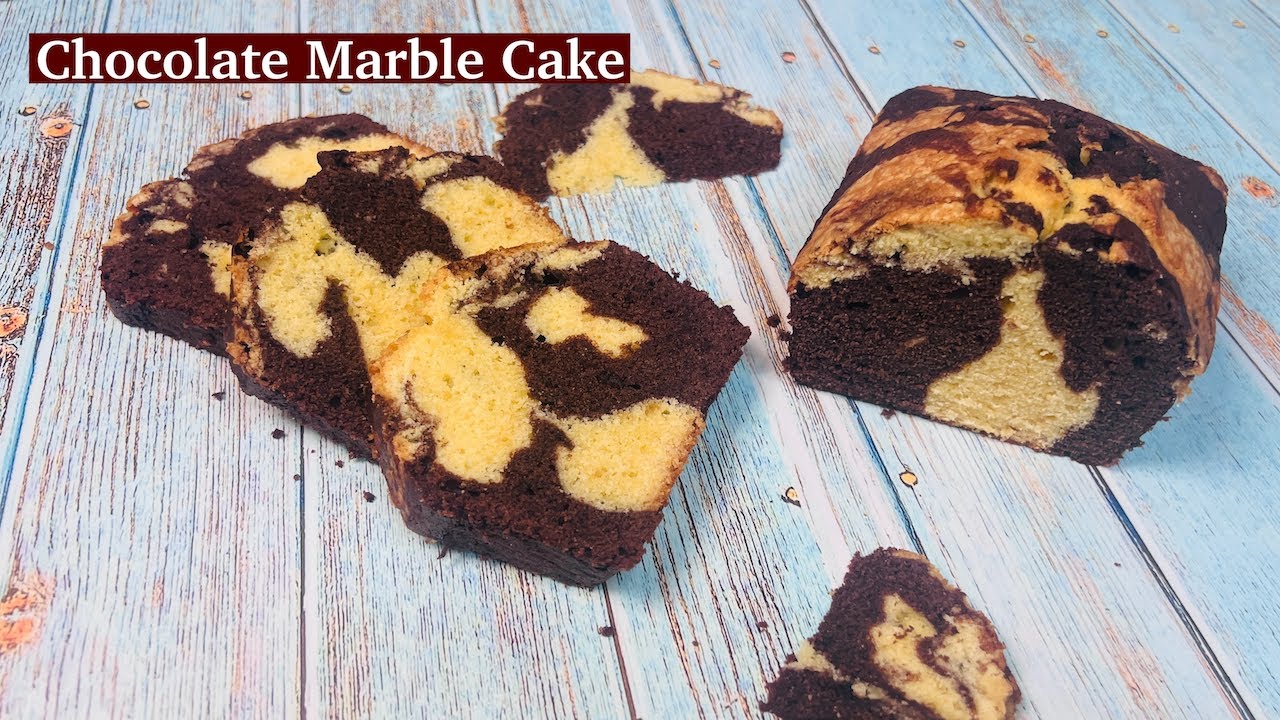 Easy and quick Chocolate Vanilla Marble Cake | Spongiest Marble Cake ...