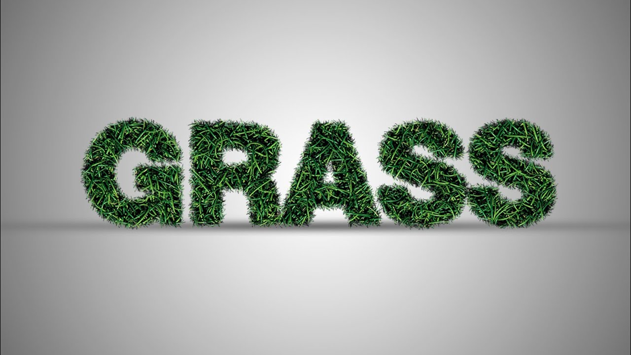 Create a Grass Text Effect in Photoshop | Grass texture text effect ...