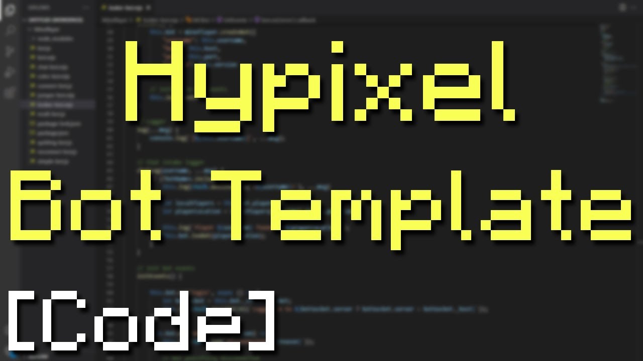 Minecraft Hypixel Bot Using Mineflayerjs Template Youtube