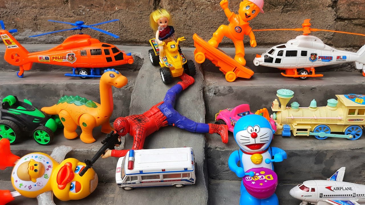 gari bala cartoon | toy helicopter ar video#8 | tractor,jcb,robot car ...