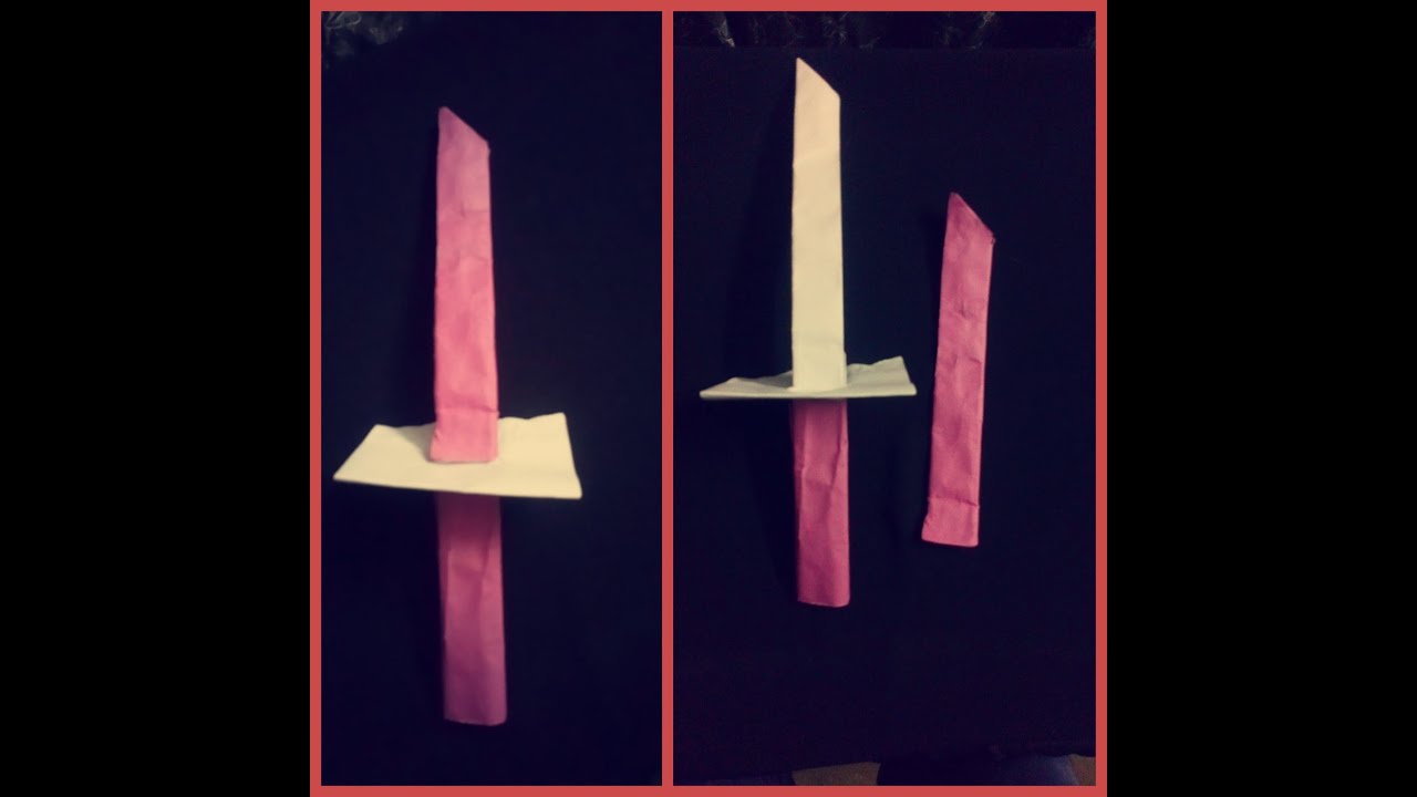 how to make a paper ninja sword step by step - YouTube