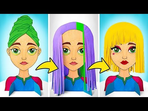 Paper Doll Makeup Kit Tutorial || Incredible DIY Makeover - YouTube