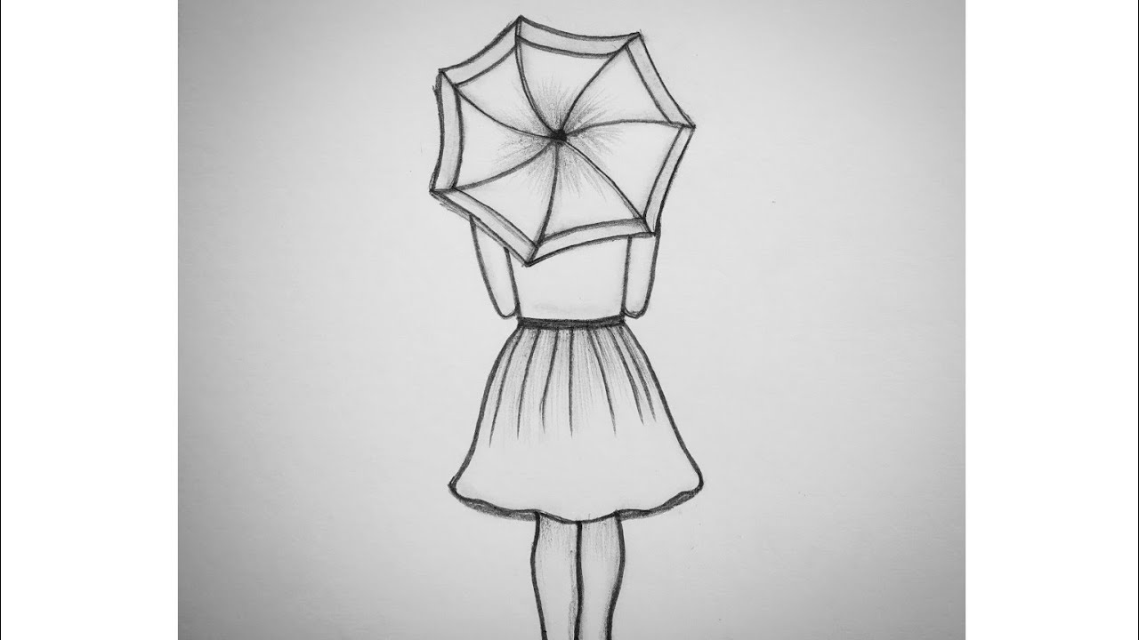 How to draw a easy girl drawing || Easy girl drawing step by step ...