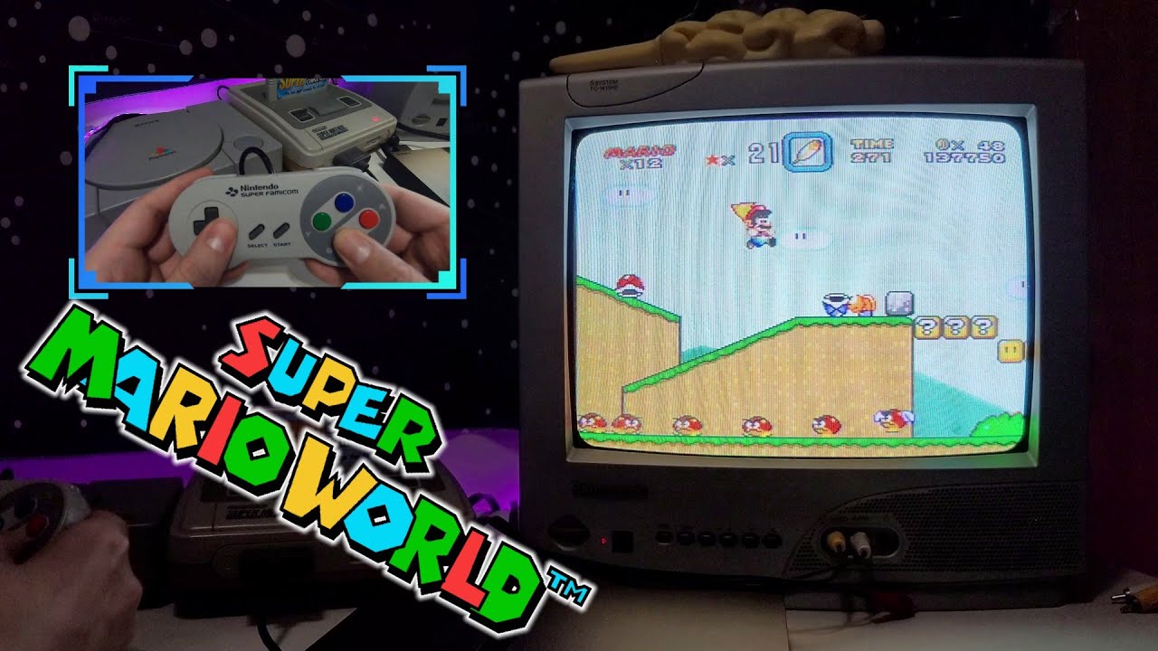 Super Mario World Gameplay on an original Snes with a CRT TV - YouTube