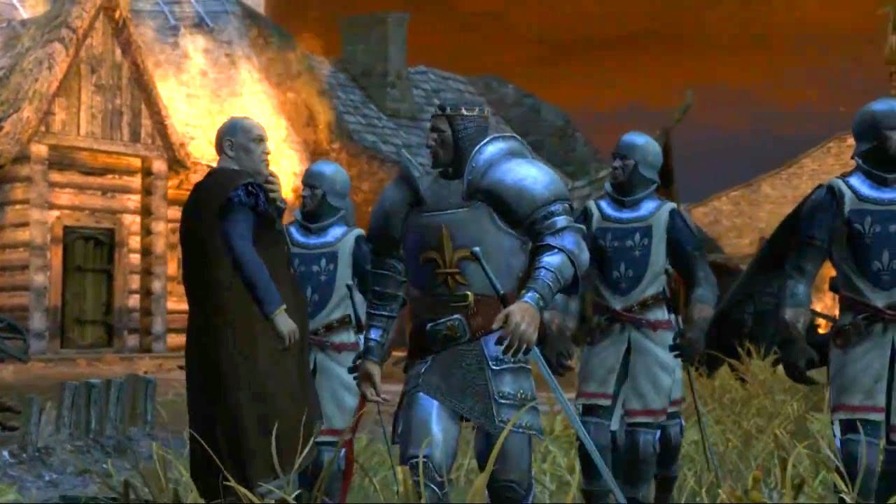 Geralt Arrives in Burning Vizima and Meets King Foltest (Witсher 1 ...