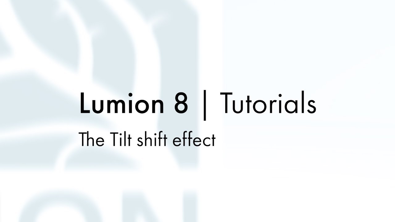 Effects: Camera - The Tilt shift effect - YouTube