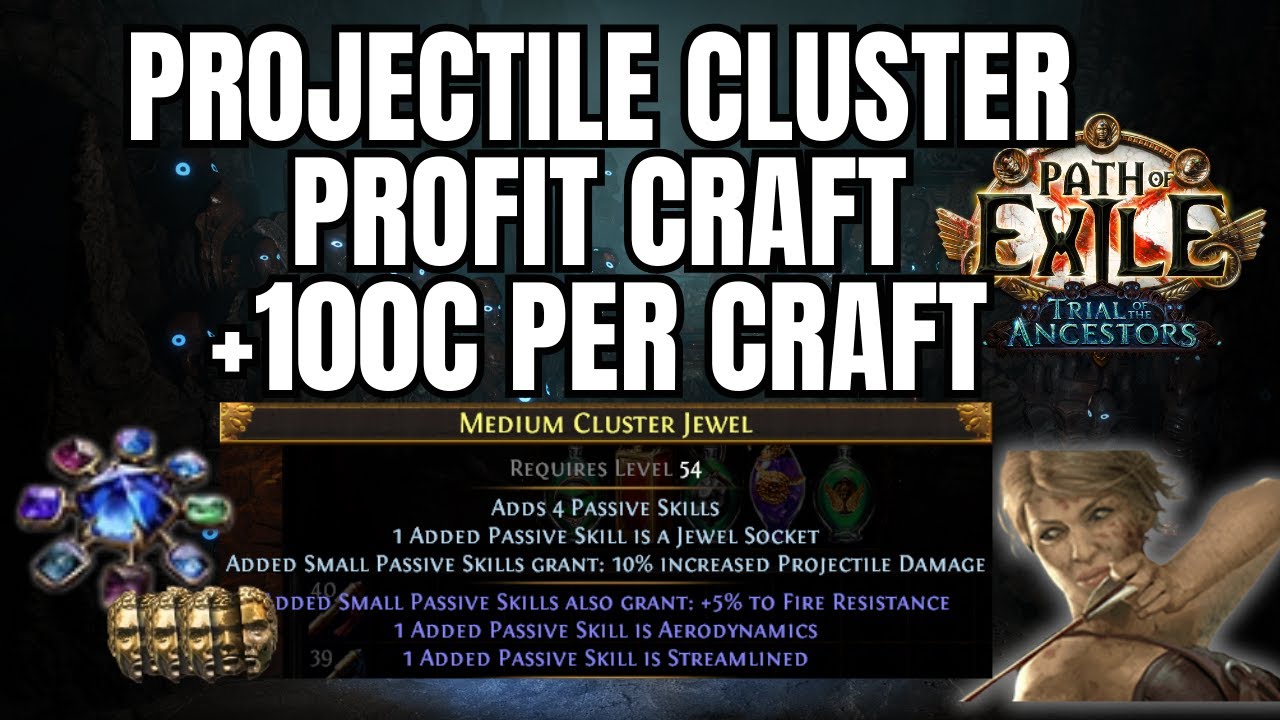 POE 3.22 - EASY CURRENCY Profit Crafting Projectile Medium Cluster Jewels - Path of Exile ...