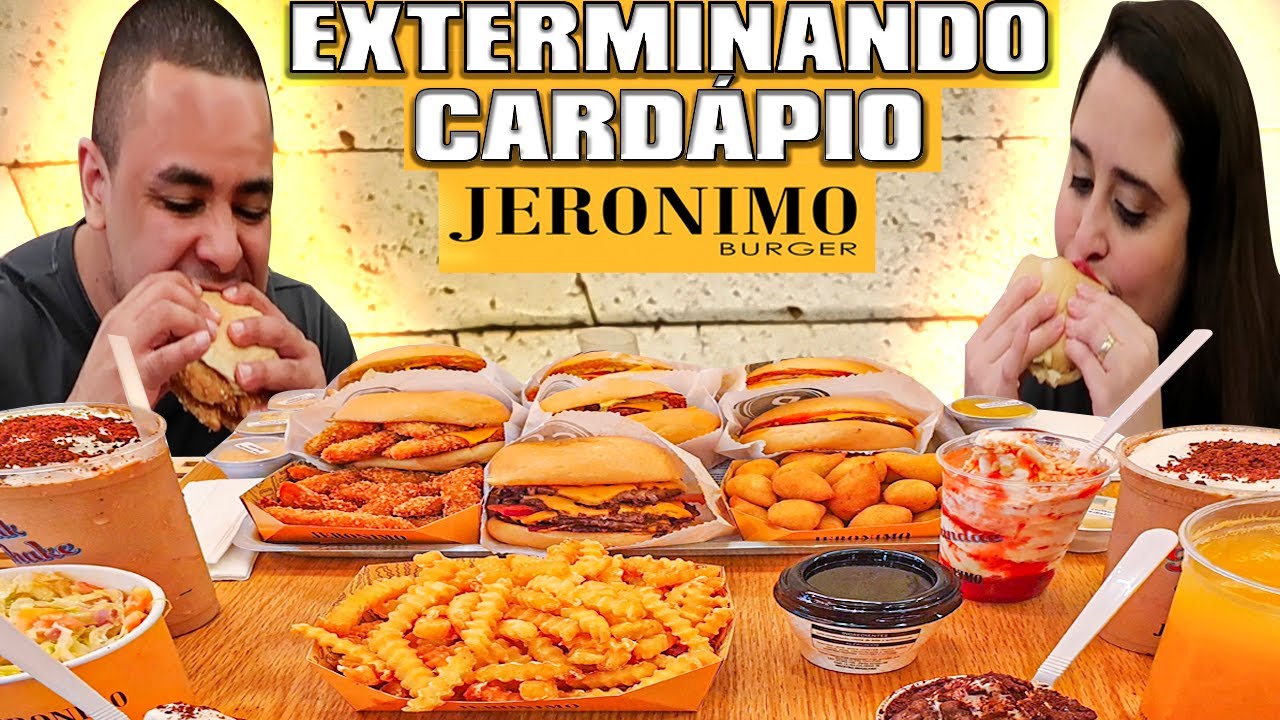 CARDÁPIO COMPLETO | JERONIMO BURGER | 13 MIL CALORIAS - YouTube