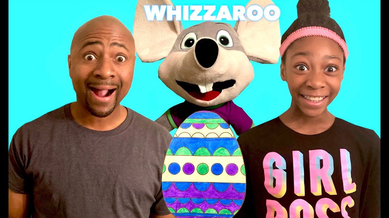 Chuck E Cheese, Giant Easter Egg, 3 Marker Challenge - YouTube