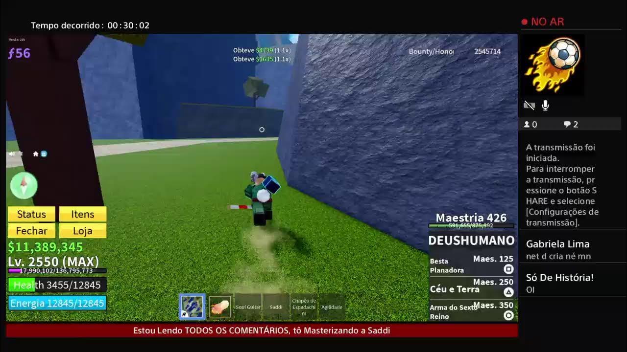 Blox Fruits Masterizando a Saddi e Pegando TTK - YouTube