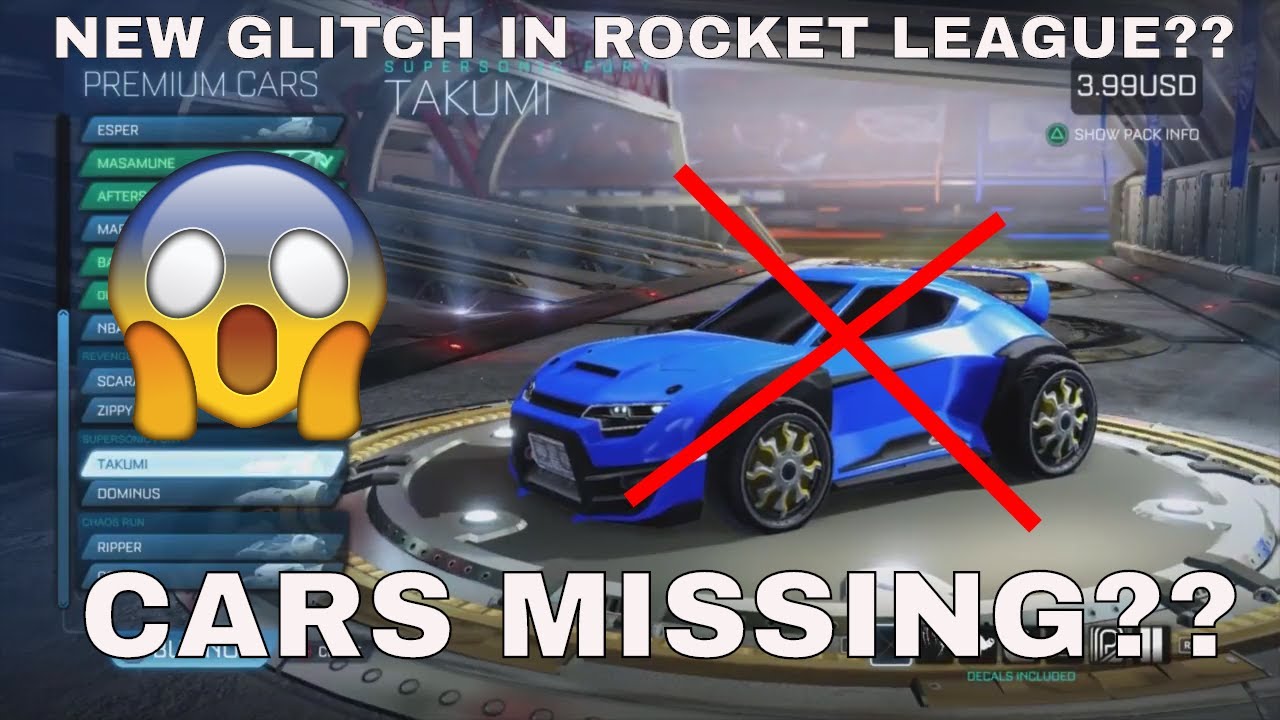 NEW GLITCH IN ROCKET LEAGUE? MY DOMINUS AND TAKUMI ARE MISSING!! - YouTube
