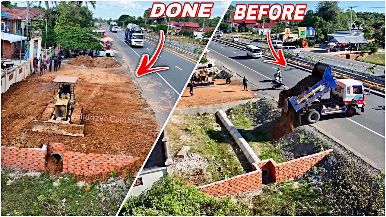 Full Video!! Start New Project 5Ton Truck Stopped On Asean Road to ...