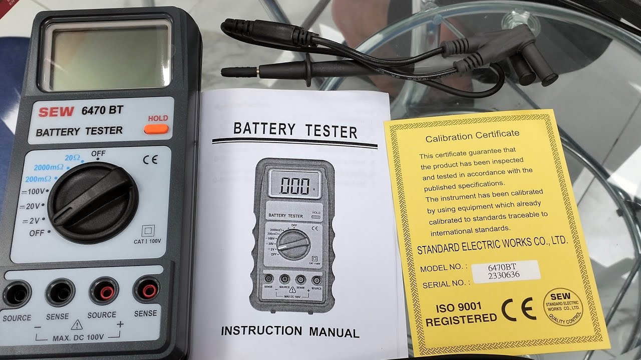 SEW 6470BT battery internal Impedance tester unboxing and first look ...