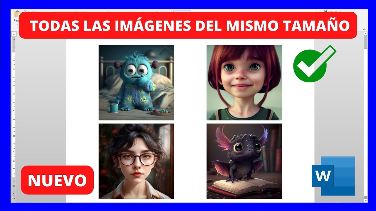 Cómo PONER TODAS las IMÁGENES del MISMO TAMAÑO en WORD | 2023 - YouTube