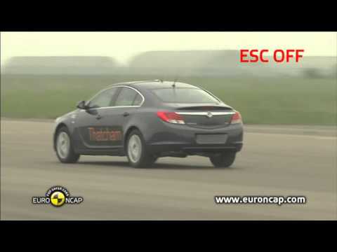 Euro NCAP Opel Vauxhall Insignia ESC test - YouTube