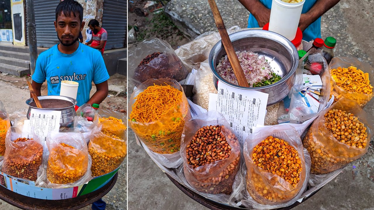 Jhal Muri ( Masala Muri ) - Chanachur Mixture | Tasty Masala Chanachur ...
