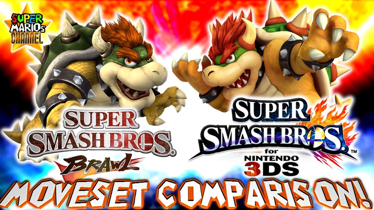 SMC: Bowser in Smash Bros. 4 - 3DS & Brawl Moveset Comparison - YouTube