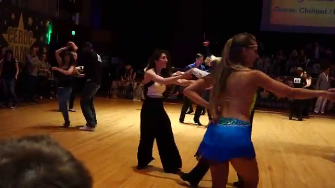 Ceroc London Champs 2015 - David and Rachel - Open (Chillout) - YouTube