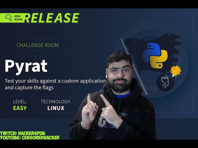 Pyrat Logo Pyrat CTF TryHackMe | Python Code Execution Vulnerability