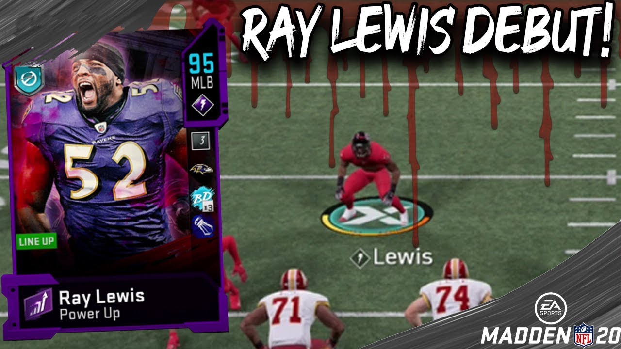 95 OVERALL RAY LEWIS DEBUTS ON BEST TEAM IN MADDEN! MADDEN 20 GAMEPLAY ...