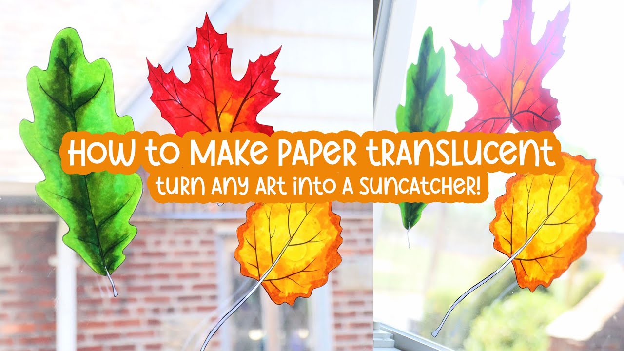 Autumn Leaf Suncatchers: How to Make Paper Suncatchers Using Oil! - YouTube