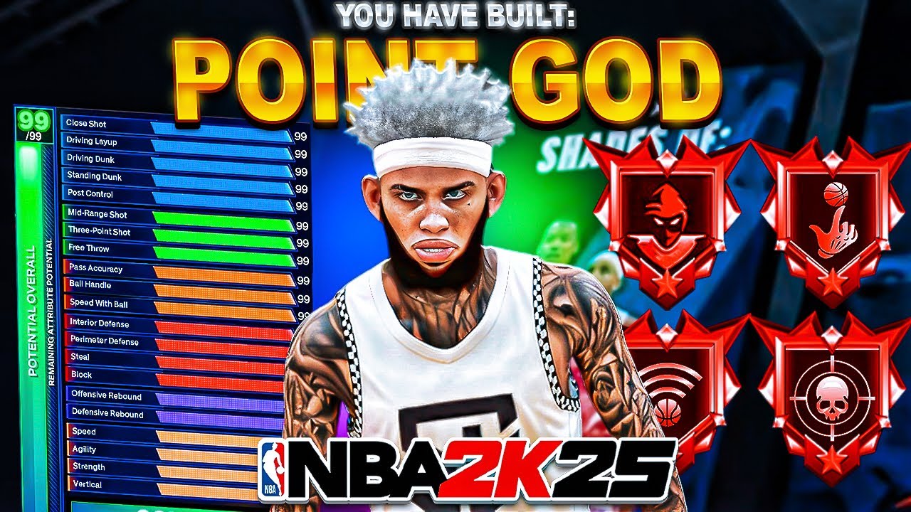99 3PT + 99 BALL HANDLE + 98 STEAL + MAX LEGEND BADGES is THE BEST ...