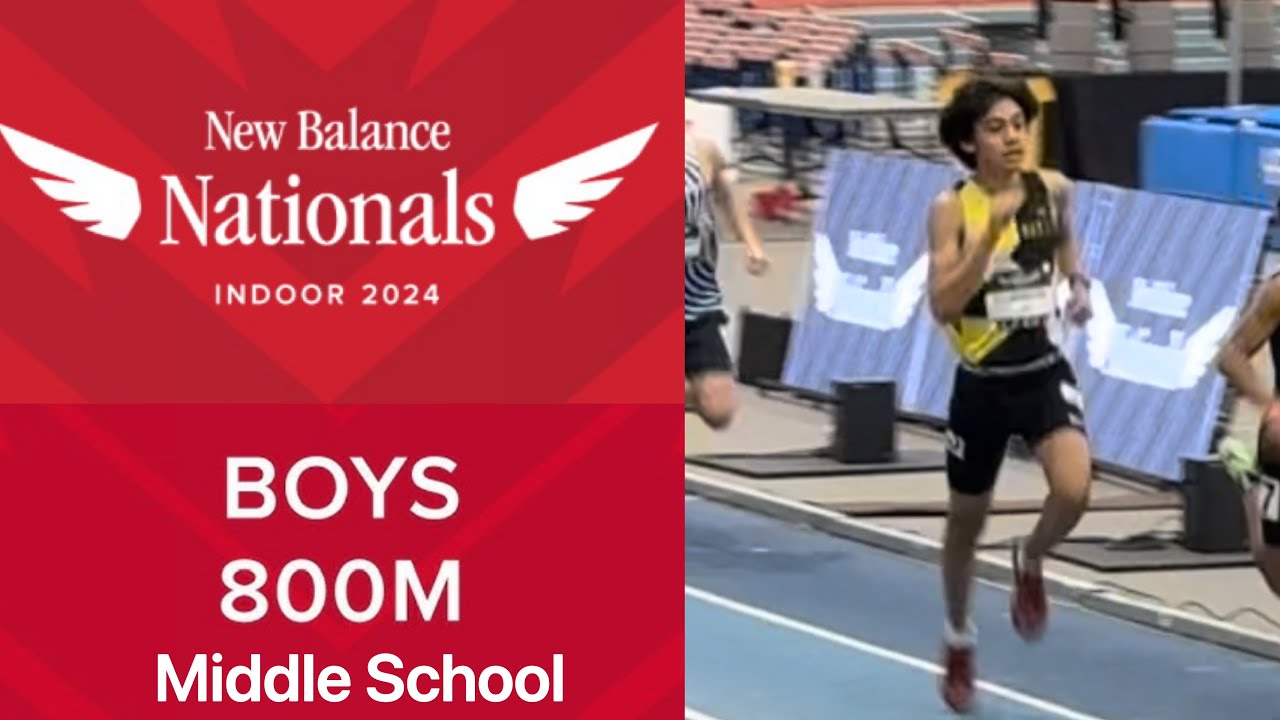 NB Nationals Indoor 2024 - 800m Boys - Middle School - YouTube