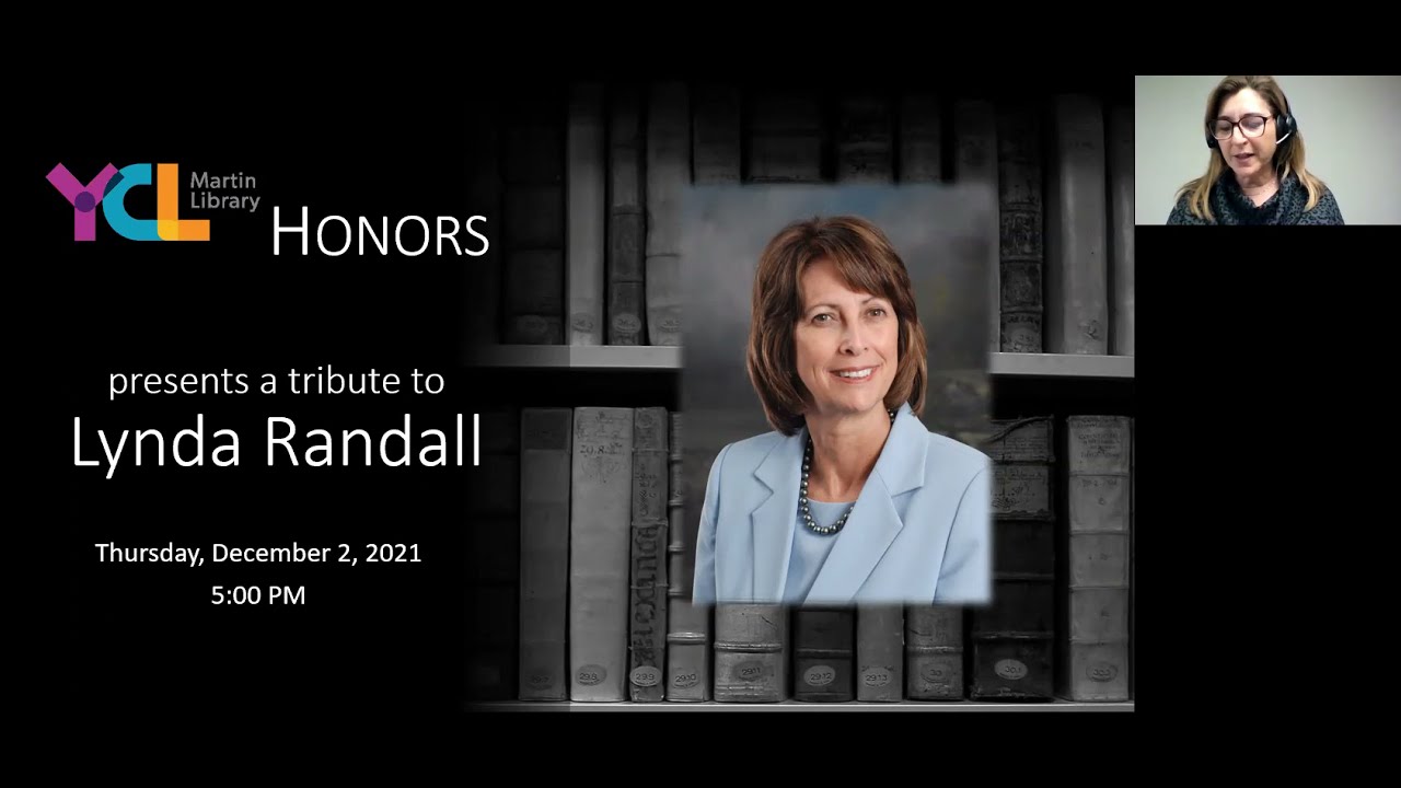 Lynda Randall Virtual Honors Celebration | Martin Library - YouTube