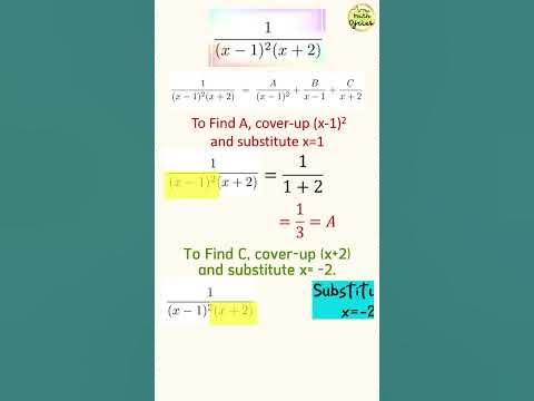 Partial Fractions by Cover-up method for "Repeated roots". - YouTube