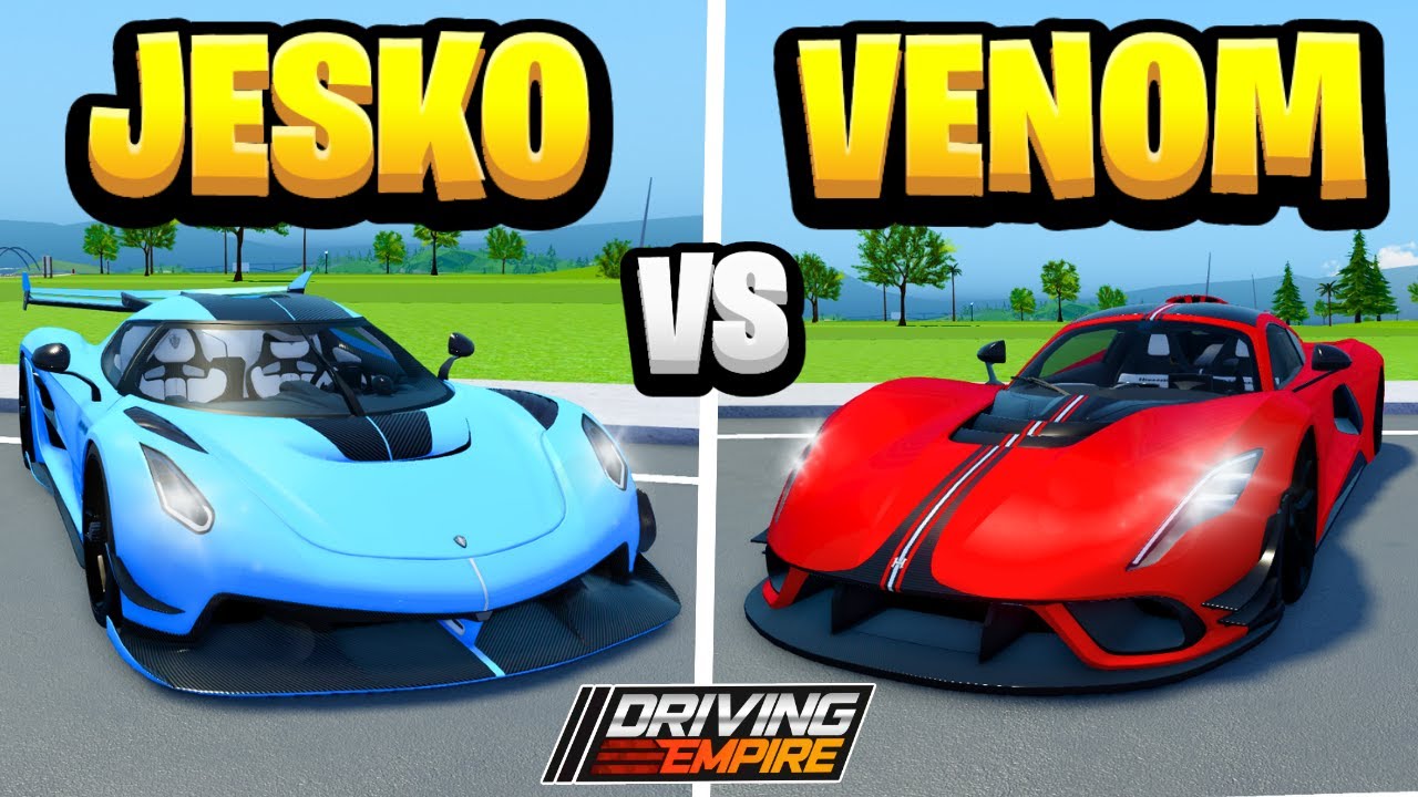 Koenigsegg Jesko VS Hennessey Venom F5M In Driving Empire! - YouTube