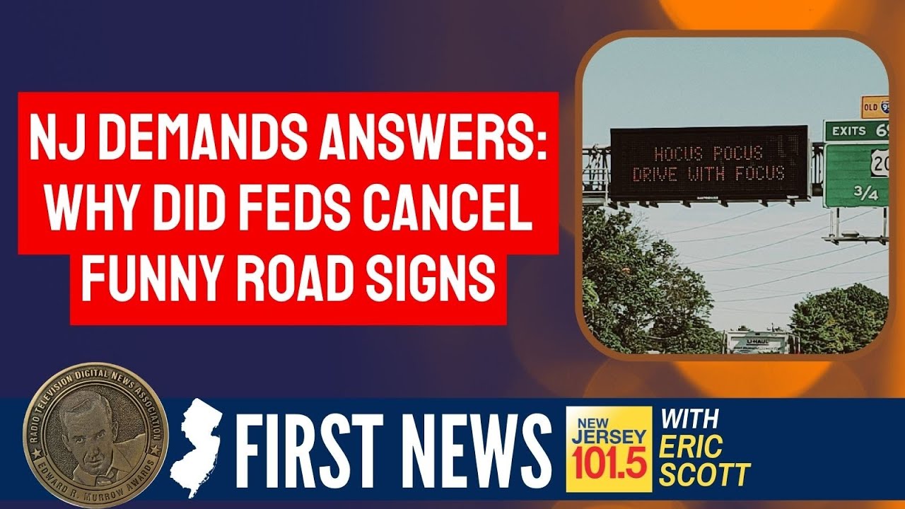 Feds kill funny NJ signs, now a demand for answers - YouTube