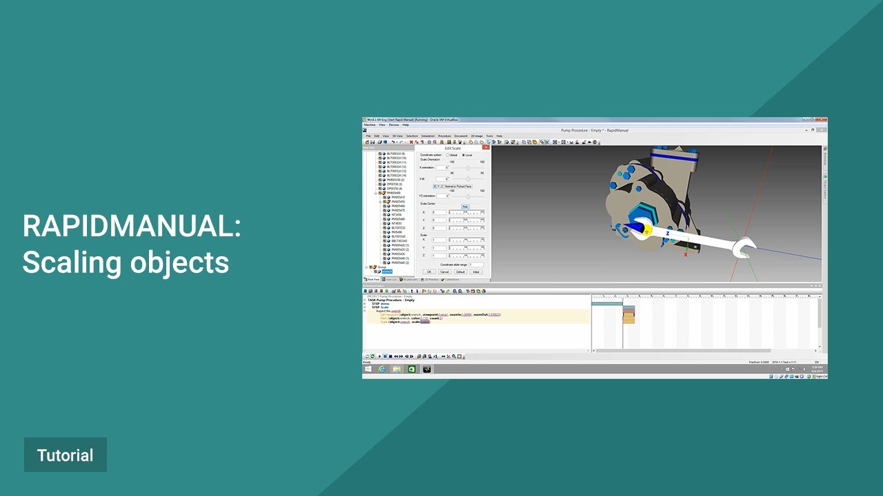 RapidManual Tutorial. Scaling objects. - YouTube