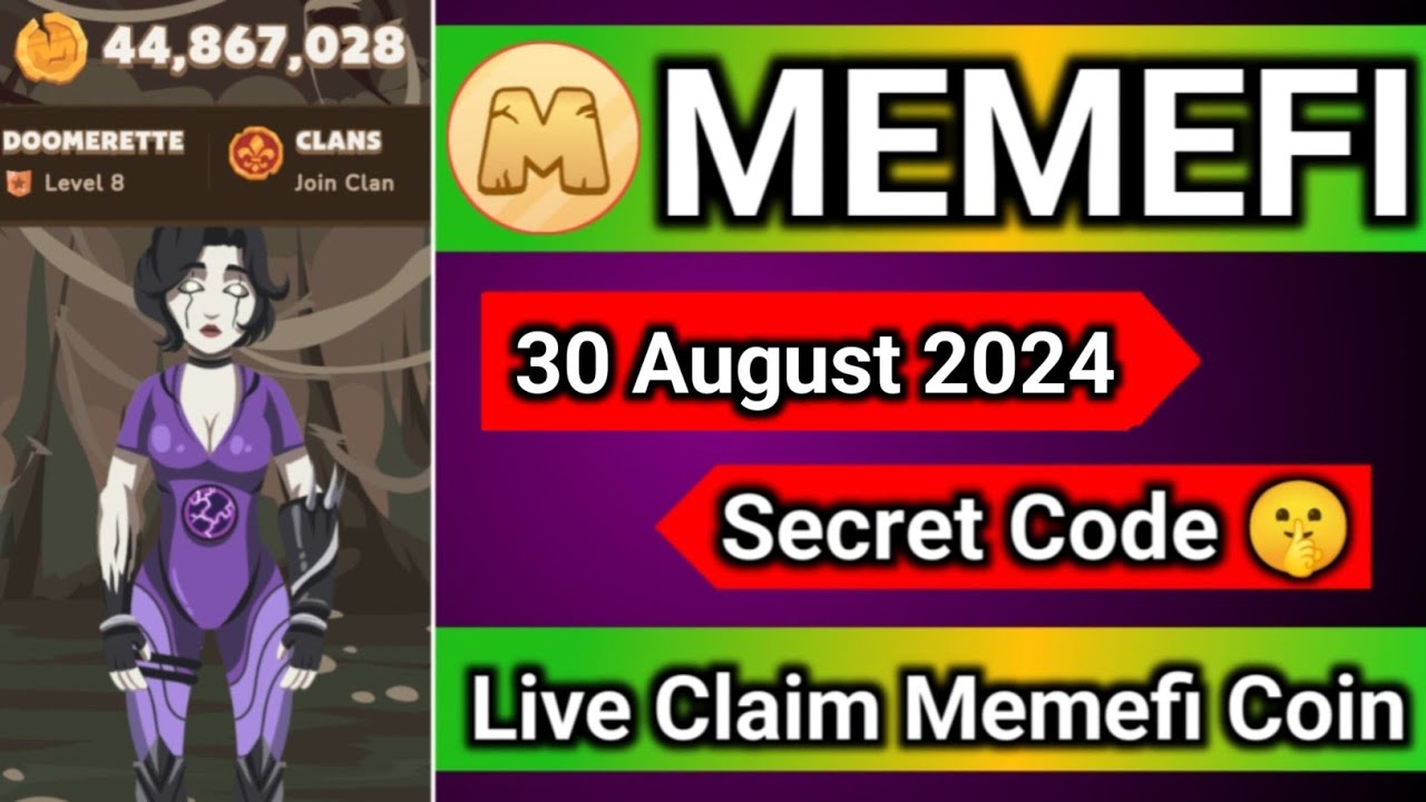 Memefi Secret Reward Combo Today !! Memefi 30.August.2024 Combo !! Memefi Coin 1M daily combo ...