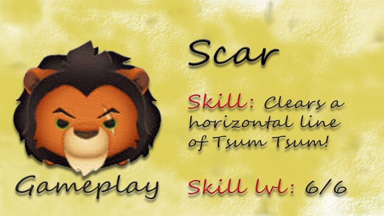 Line Disney Tsum Tsum - Scar SL6 Gameplay - YouTube