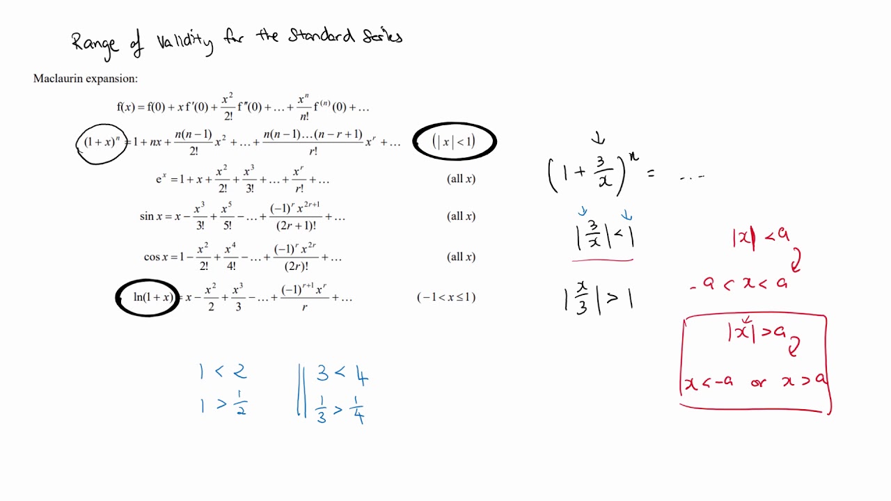 Range of Validity for the Standard Series - YouTube