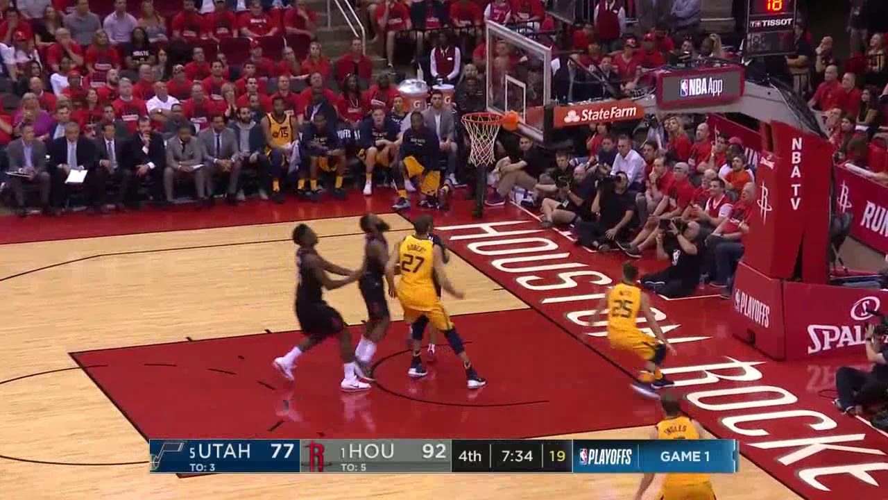 NBA, playoff 2018, Rockets vs. Jazz, Round 2, Game 1, Move 43 ...