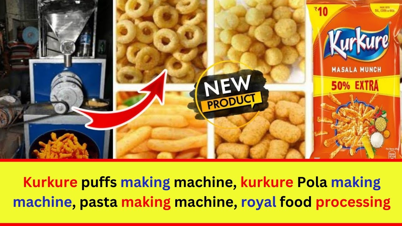 Kurkure puffs making machine, kurkure Pola making machine, pasta making ...