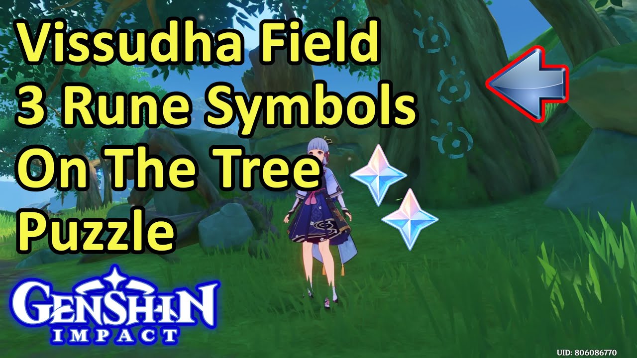 Vissudha Field 3 Rune Symbols On The Tree Puzzle Genshin - YouTube