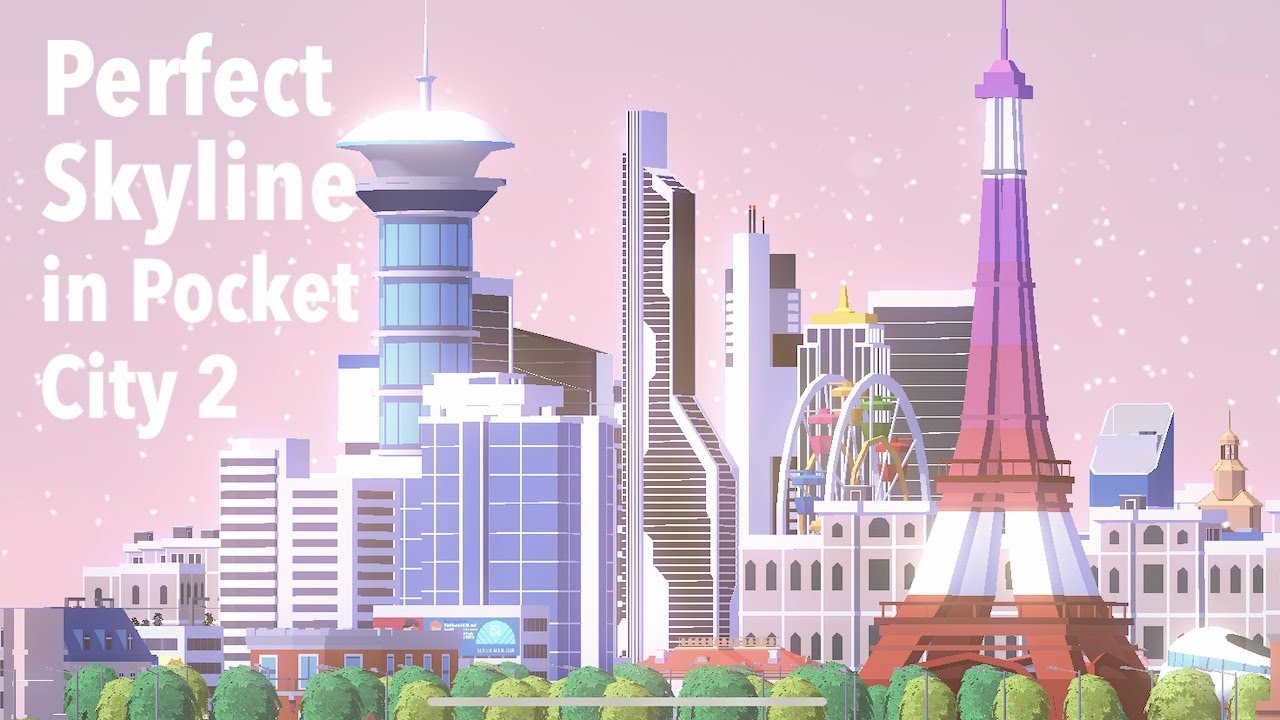 Building a Perfect Skyline in Pocket City 2 | Timelapse - YouTube
