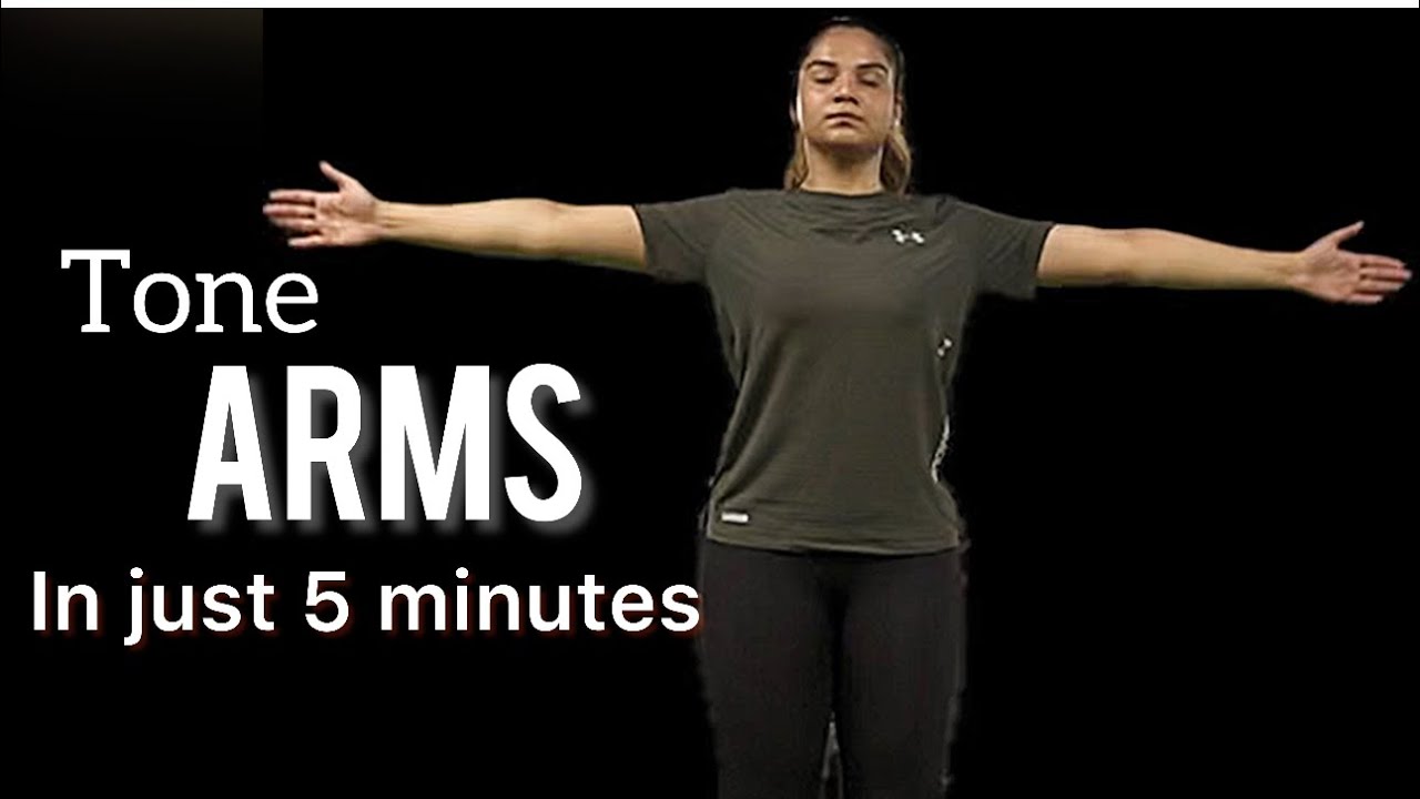 Slim arms in 15 days |easy standing no equipment exercise to lose arms ...