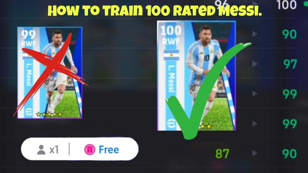 Free Spin Messi card || How to train 100 rated Messi in efootball 2024 ...